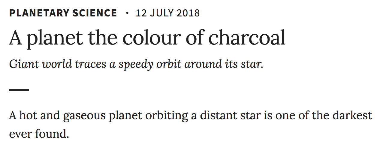 Nature Research Highlight on WASP-104b | WASP Planets